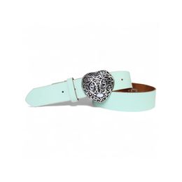 Fronhofer Damen Lederg&uuml;rtel Strass in Pistazie | Gr.: 120 cm