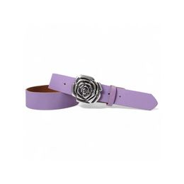 Fronhofer Damen Lederg&uuml;rtel Silber in Lavendel | Gr.: 125 cm