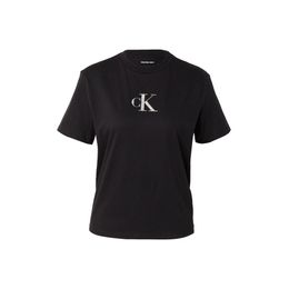 Calvin Klein Jeans T-Shirt 'CLASSIC' Damen Gr&ouml;&szlig;e S schwarz / silber