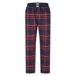 Phil & Co. Berlin Pyjamahose Flanell in navy/bordeaux | Gr.: XL