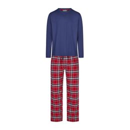 Phil & Co. Berlin Pyjama Flanell in rot/blau | Gr.: M