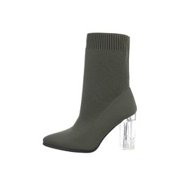 Ital-Design Stiefelette in Olive | Gr.: 39