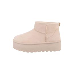 Ital-Design Stiefelette in Beige | Gr.: 40