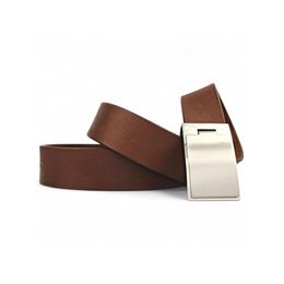 Fronhofer Lederg&uuml;rtel Silber in Braun | Gr.: 120 cm