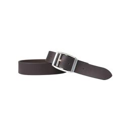Fronhofer Herren Lederg&uuml;rtel Silber in Dunkelbraun | Gr.: 105 cm