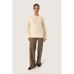 Soaked in Luxury Strickpullover SLMusling Lockere Passform in Whitecap Gray | Gr.: L