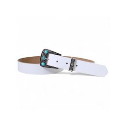 Fronhofer Damen Lederg&uuml;rtel in Wei&szlig; | Gr.: 90 cm