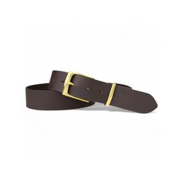 Fronhofer Lederg&uuml;rtel Messing in Dunkelbraun | Gr.: 95 cm