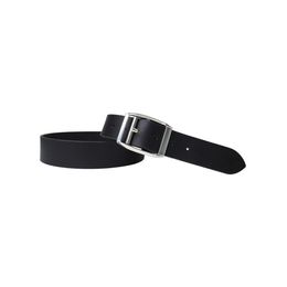 Fronhofer Herren Lederg&uuml;rtel Silber in Schwarz | Gr.: 95 cm