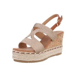 Ital-Design Sandale & Sandalette in Champagner | Gr.: 37