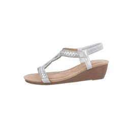 Ital-Design Sandale & Sandalette in Silber | Gr.: 39