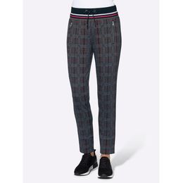 WITT WEIDEN Jersey-Hose in steingrau-rot-kariert | Gr.: 20