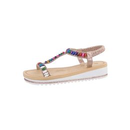 Ital-Design Sandale & Sandalette in Champagner | Gr.: 38