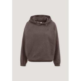 hessnatur Softfleece Hoodie in dunkles mauve | Gr.: XL