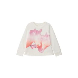 s.Oliver Sweatshirt M&auml;dchen Gr&ouml;&szlig;e 104 koralle / pink / wei&szlig;