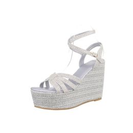 Ital-Design Sandale & Sandalette in Silber | Gr.: 40