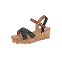 Ital-Design Sandale & Sandalette in Schwarz | Gr.: 39