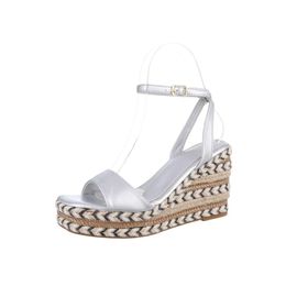 Ital-Design Sandale & Sandalette in Silber | Gr.: 39