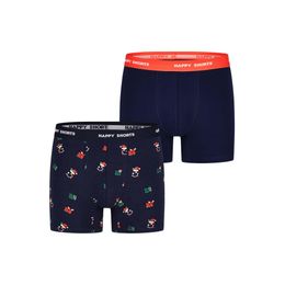 Happy Shorts 2er-Set: Boxershorts in Dunkelblau | Gr.: XXL