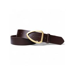 Fronhofer Dameng&uuml;rtel goldene Schnalle in Dunkelbraun | Gr.: 105 cm