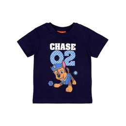 PAW PATROL T-Shirt Jungen Gr&ouml;&szlig;e 122 blau / dunkelblau / braun / wei&szlig;