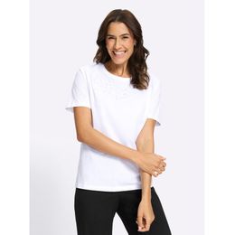 WITT WEIDEN Baumwoll-Shirt in wei&szlig; | Gr.: 40