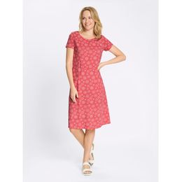 Sieh an! Jersey-Kleid in grapefruit-wei&szlig;-bedruckt | Gr.: 48