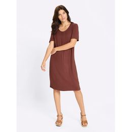Sieh an! Jersey-Kleid in rotbraun | Gr.: 40