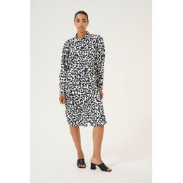 Kaffe Kleid KAroxy Loose fit in White/Black Leopard | Gr.: 46