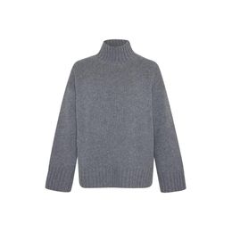 Style Republic Rollkragenpullover OVERSIZED BOXY Kaschmir-Woll-Gemisch in Dark Grey Melange | Gr.: S
