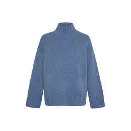 Style Republic Rollkragenpullover OVERSIZED BOXY Kaschmir-Woll-Gemisch in Blue Melange | Gr.: L