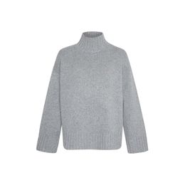 Style Republic Rollkragenpullover OVERSIZED BOXY Kaschmir-Woll-Gemisch in Silver Melange | Gr.: M