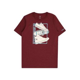 Converse T-Shirt '3 SHOE' Jungen Gr&ouml;&szlig;e 134/146 hellblau / bordeaux / wei&szlig;