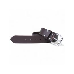 Fronhofer Robuster Lederg&uuml;rtel Stahlschnalle in Dunkelbraun | Gr.: 120 cm