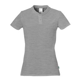 Uhlsport Polo "Essential Polo Shirt Damen" in Grau | Gr.: L