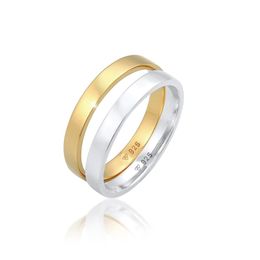 Elli Ring 925 Sterling Silber Bi Color_Tri Color, Ring Set in Silber | Gr.: 52