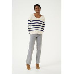 Cream Strickpullover CRMuka Regular fit in Eggnog Ocean Cavern Stripe | Gr.: M