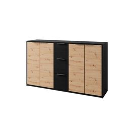 by Living Sideboard Rimini schwarz Ma&szlig;e (cm): B: 139 H: 80 &raquo; H&ouml;ffner