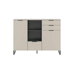 Höffner Highboard creme Maße (cm): B: 150 H: 112 » Höffner