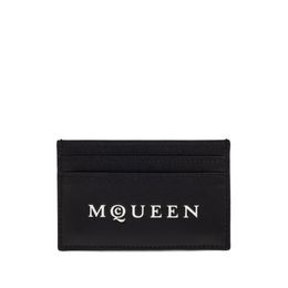 Alexander McQueen Clutches - Rectangular Calfskin Leather Clutch With Contrasti - Gr. unisize - in Schwarz - f&uuml;r Damen