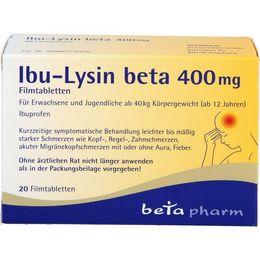 betapharm IBU-LYSIN beta 400 mg Filmtabletten 20 St