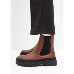 bonprix Chelsea-Boots mit Profilsohle, braun, Vegan