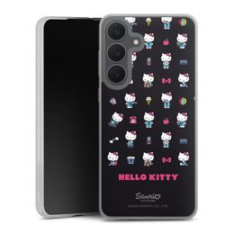 DeinDesign Galaxy S25 FE Handy Slim Case Silikon Handyh&uuml;lle transparent H&uuml;lle extra d&uuml;nn Kindheit Merchandise Hello Kitty Silikon Slim Case
