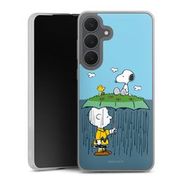 DeinDesign Galaxy S25 FE Handy Slim Case Silikon Handyh&uuml;lle transparent H&uuml;lle extra d&uuml;nn Peanuts Children Snoopy Silikon Slim Case