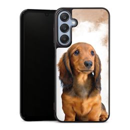 DeinDesign Galaxy A25 5G Handy Silikon H&uuml;lle Case schwarz Handyh&uuml;lle Pet Dachshund Dog