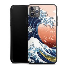 DeinDesign iPhone 11 Pro Max Handy Premium Silikon H&uuml;lle Handyh&uuml;lle schwarz Case Die Gro&szlig;e Welle Vor Kanagawa Art Japan Silikon Premium Case