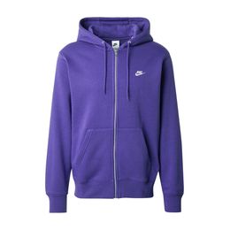Nike Sportswear Sweatjacke 'CLUB' Herren Größe XXL violettblau / weiß