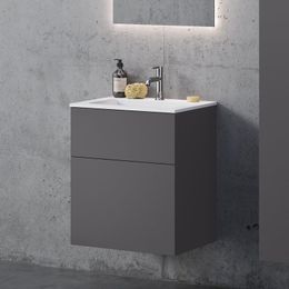 neoro n50T46 Unterschrank B: 60 cm mit 2 Ausz&uuml;gen, Waschtisch eckig wei&szlig; matt,, BN0072GR,