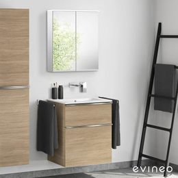 Duravit ME by Starck Schrank mit Waschtisch, mit Spiegelschrank, 23366300601+BE0265OA+BEA001MI,