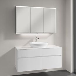 Villeroy & Boch Villeroy & Boch Embrace Schrank mit Loop & Friends Waschtisch, mit Spiegelschrank My View Now, 4A470001+A95700DH+A4551200, My View Now